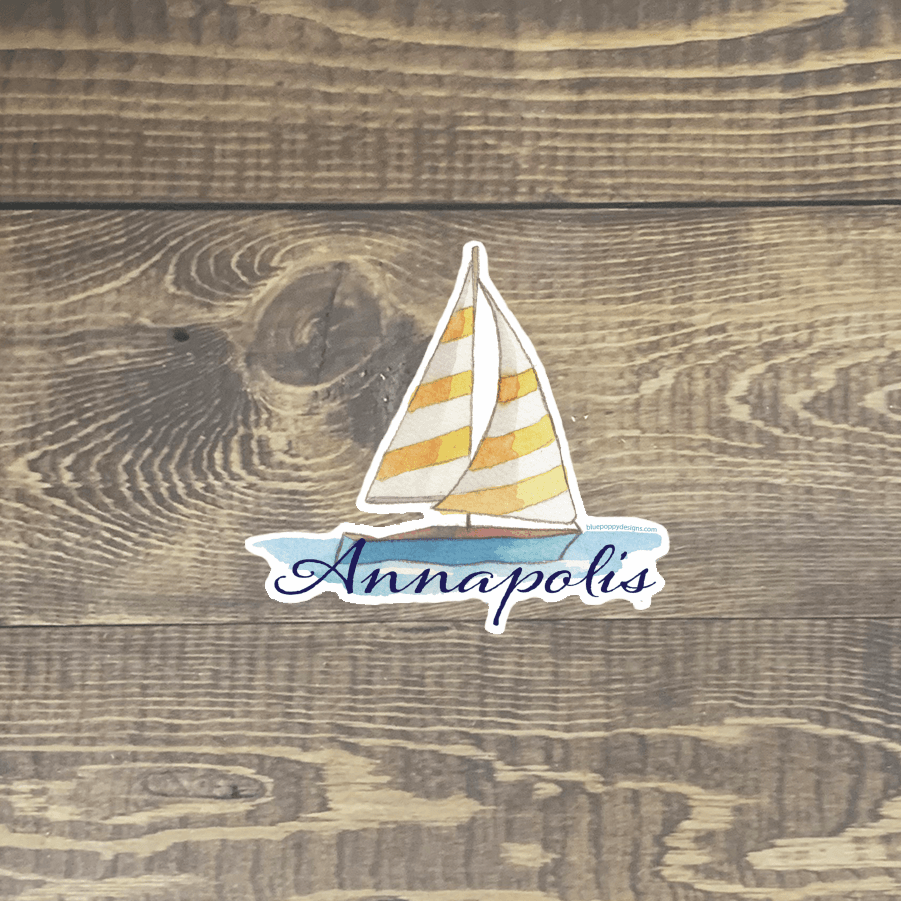 Sailboat Design Vinyl Stickers – Blue Poppy Designs