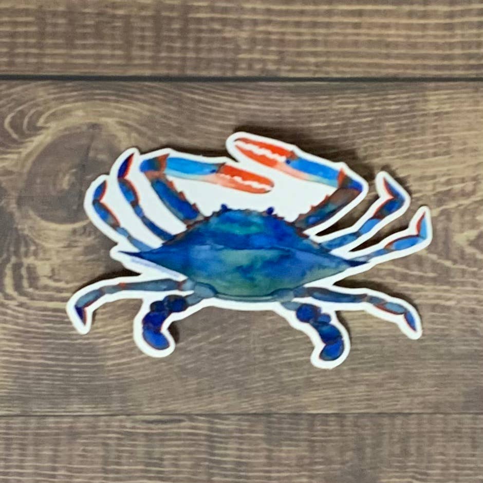Blue Crab Design Vinyl Stickers – Blue Poppy Designs